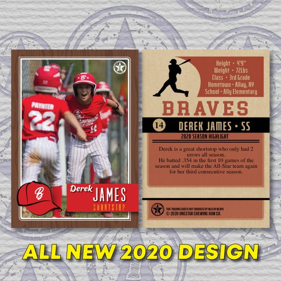 Custom Baseball Card 2020 Digital File | Etsy