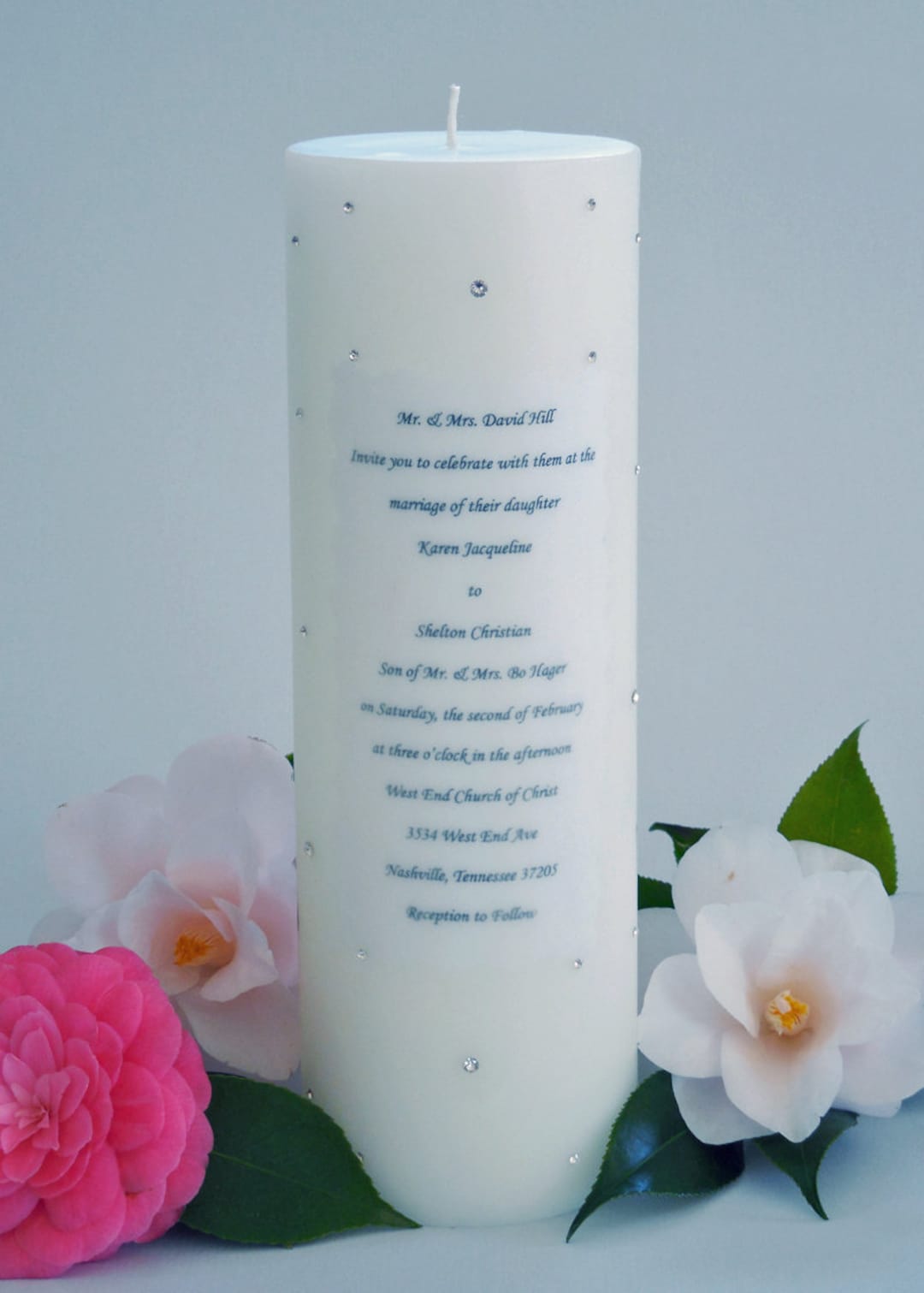 Swarovski Crystal Wedding Invitation Candle - - Etsy