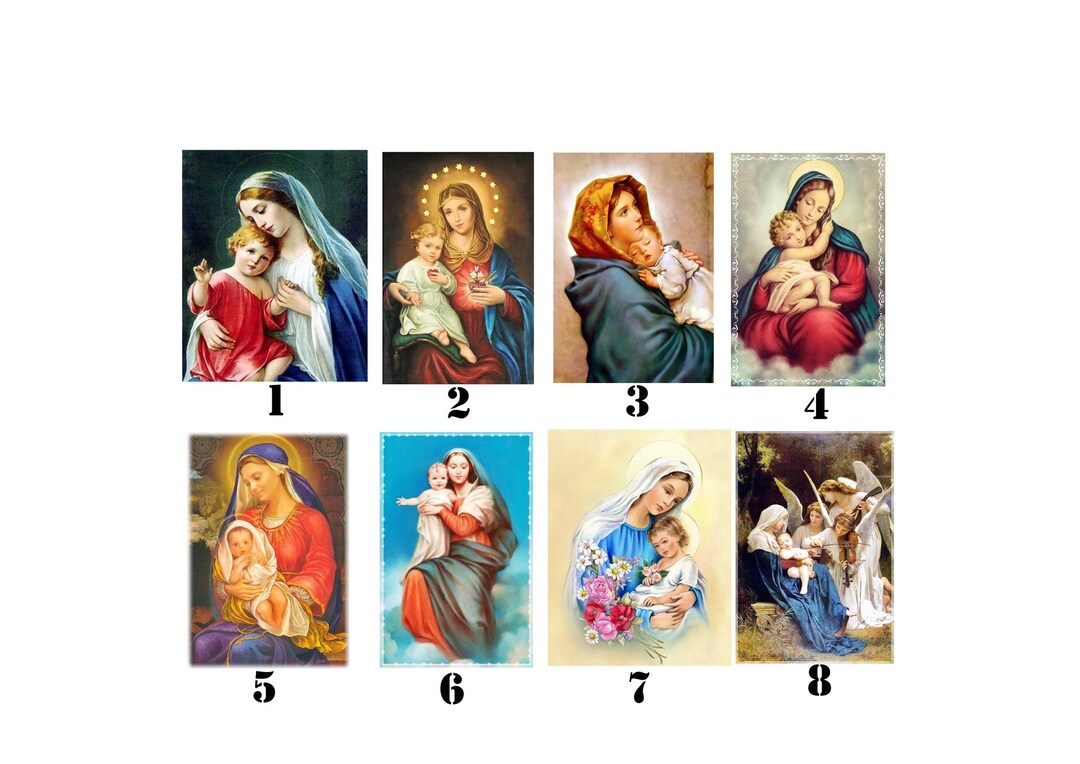 Patches Fabric Picture Application Madonna of the Street Mary and Jesus ...