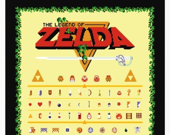 8 BIT LINK Zelda Throwback Embroidered Iron-on NES Nintendo - Etsy