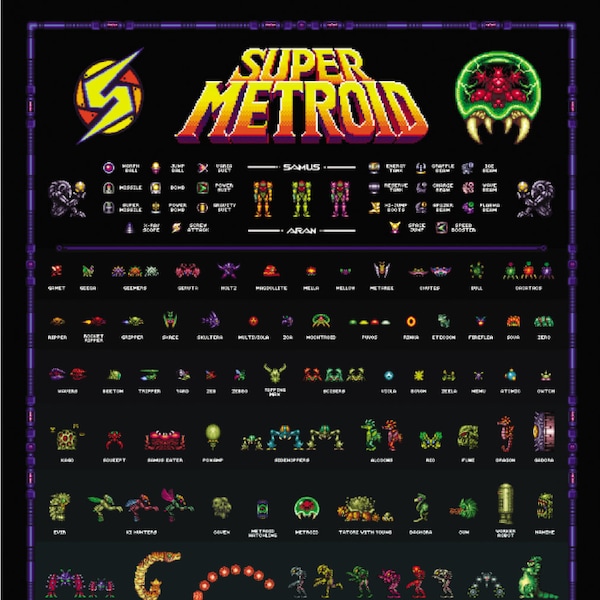 Metroid Poster - Etsy