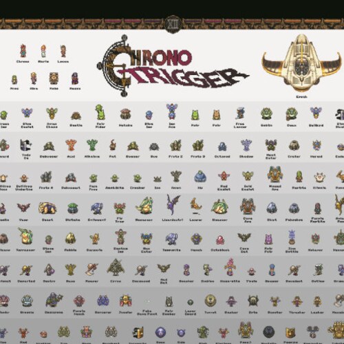 Chrono Trigger Retro SNES Style Poster Chrono Magus Frog Marle | Etsy