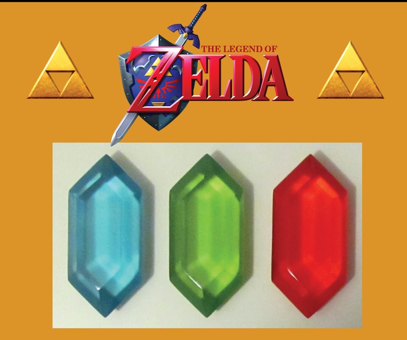 The Legend of Zelda : Rupee With Display Stand Blue Green - Etsy