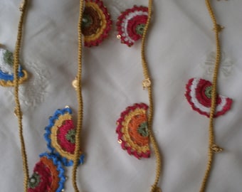 Purple Crochet Necklace Traditional Turkish Oya | Etsy