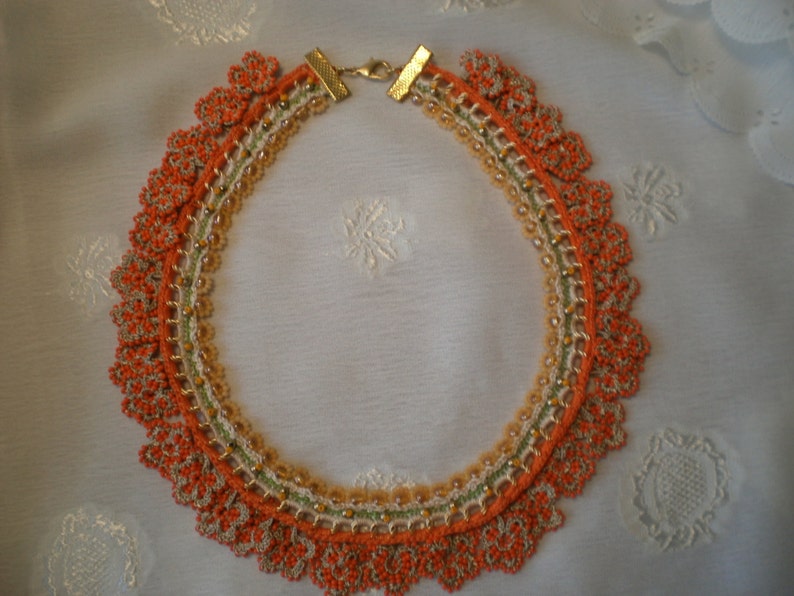 Crochet Necklace Traditional Turkish Oya - Etsy