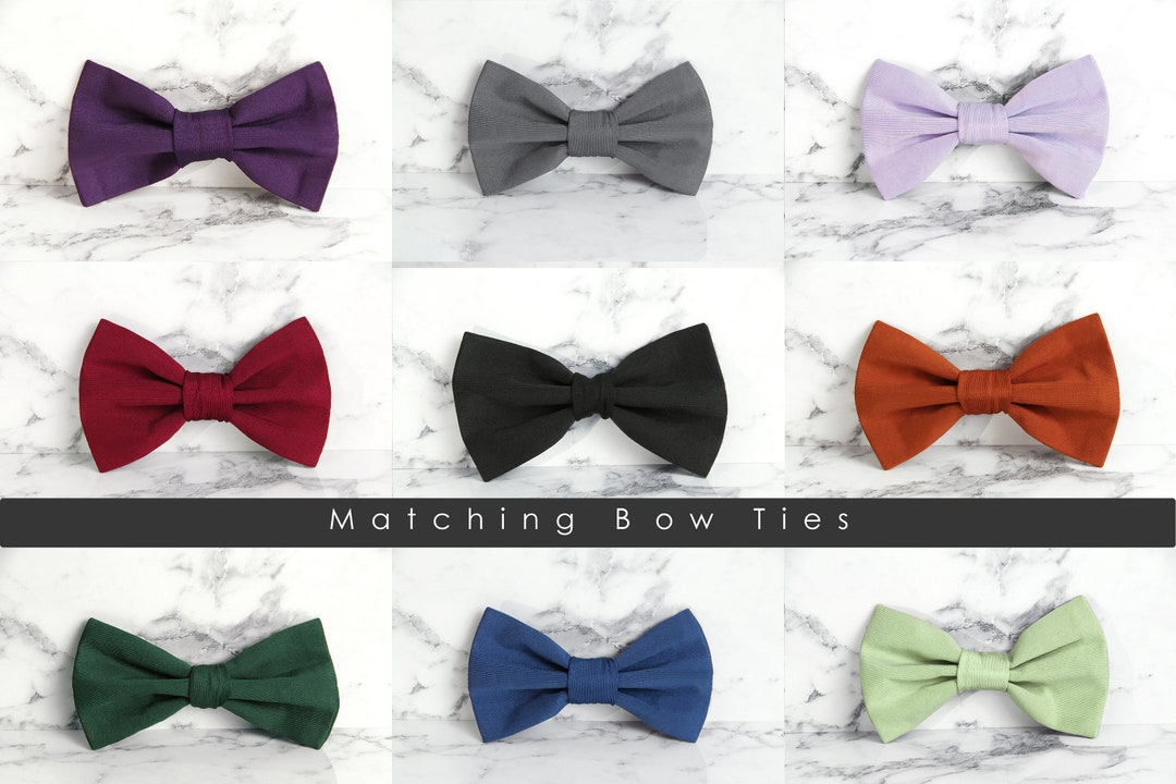 TDY 40 Colours Bow Tie Men Adult Groomsmen Page Boy Matching Bowtie ...