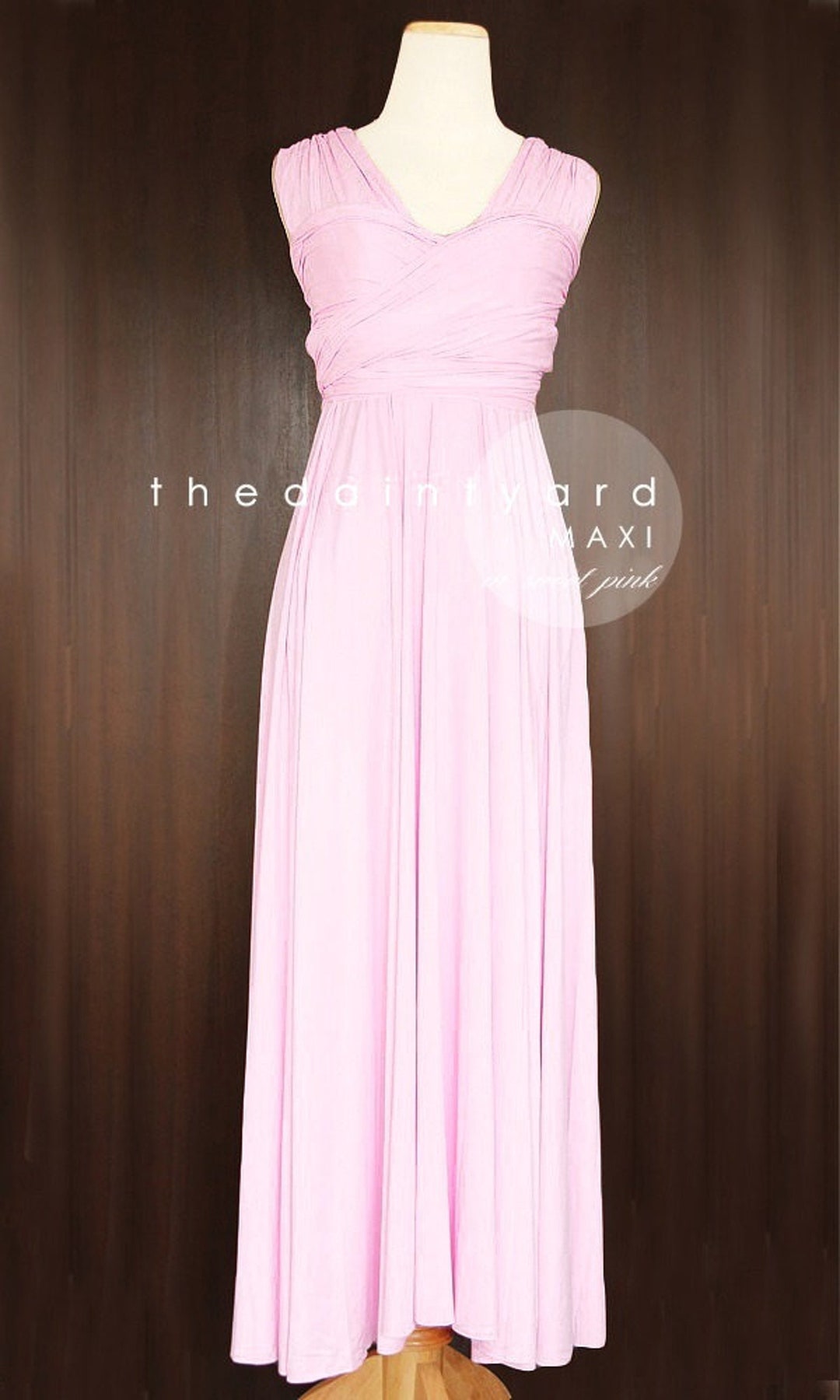 TDY Sweet Pink Maxi / Short Bridesmaid Convertible Dress Infinity ...