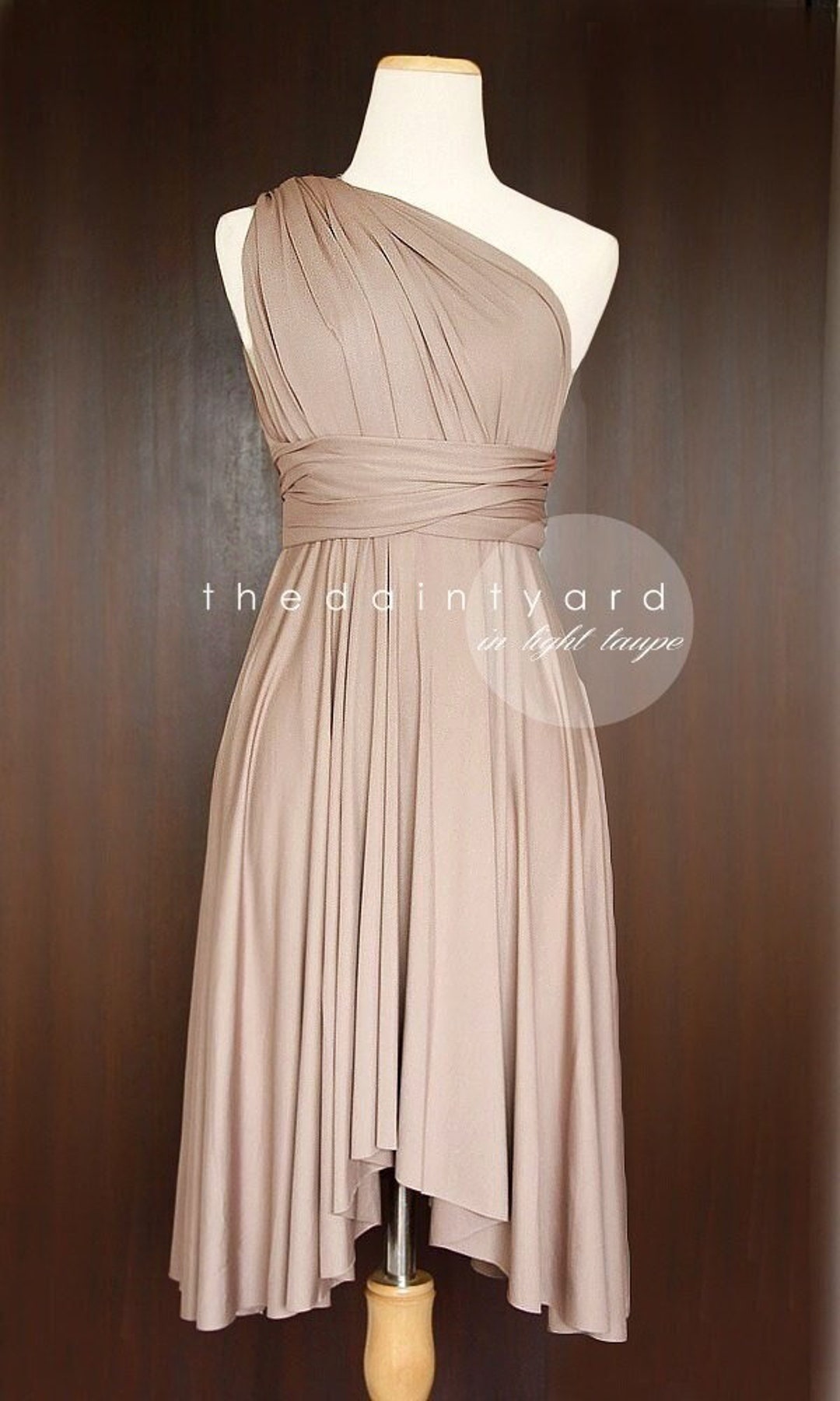 TDY SAMPLE SALE: Short Infinity Convertible Dress, Asymmetrical Hem ...