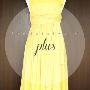 TDY Yellow Maxi / Short Bridesmaid Convertible Dress Infinity Dress ...