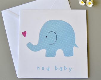 Baby Card, Baby Boy Card, Blue Baby Card,new Baby, Baby Boy Gift Card ...