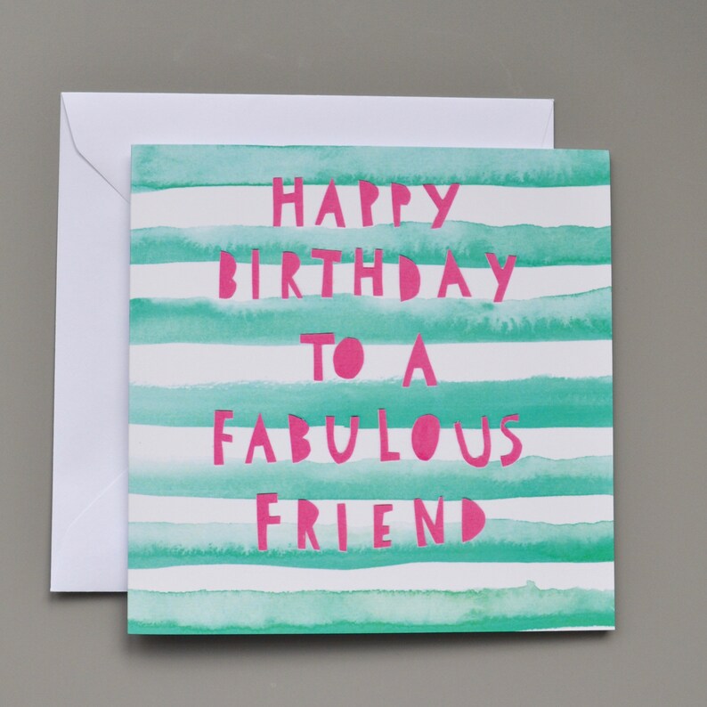 Fabulous Friend Birthday Card - Etsy UK