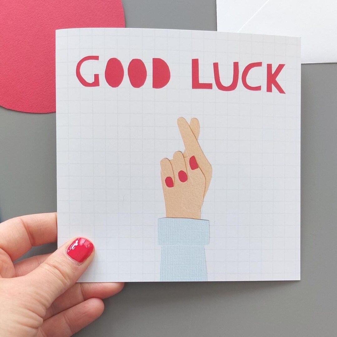 Good Luck Fingers Crossed Card - Etsy
