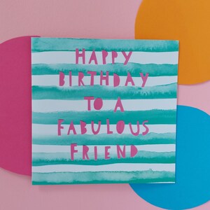 Fabulous Friend Birthday Card - Etsy UK