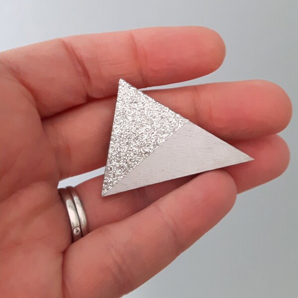 Triangle Brooch - Etsy UK