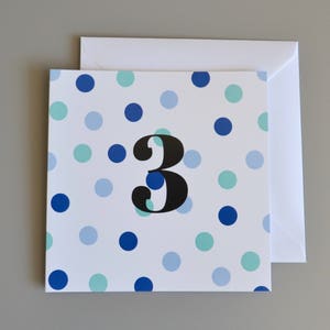3rd Birthday Card Colourful Unisex - Etsy