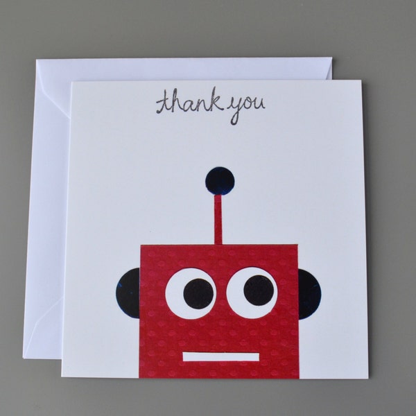 Robot Thank You Cards - Etsy