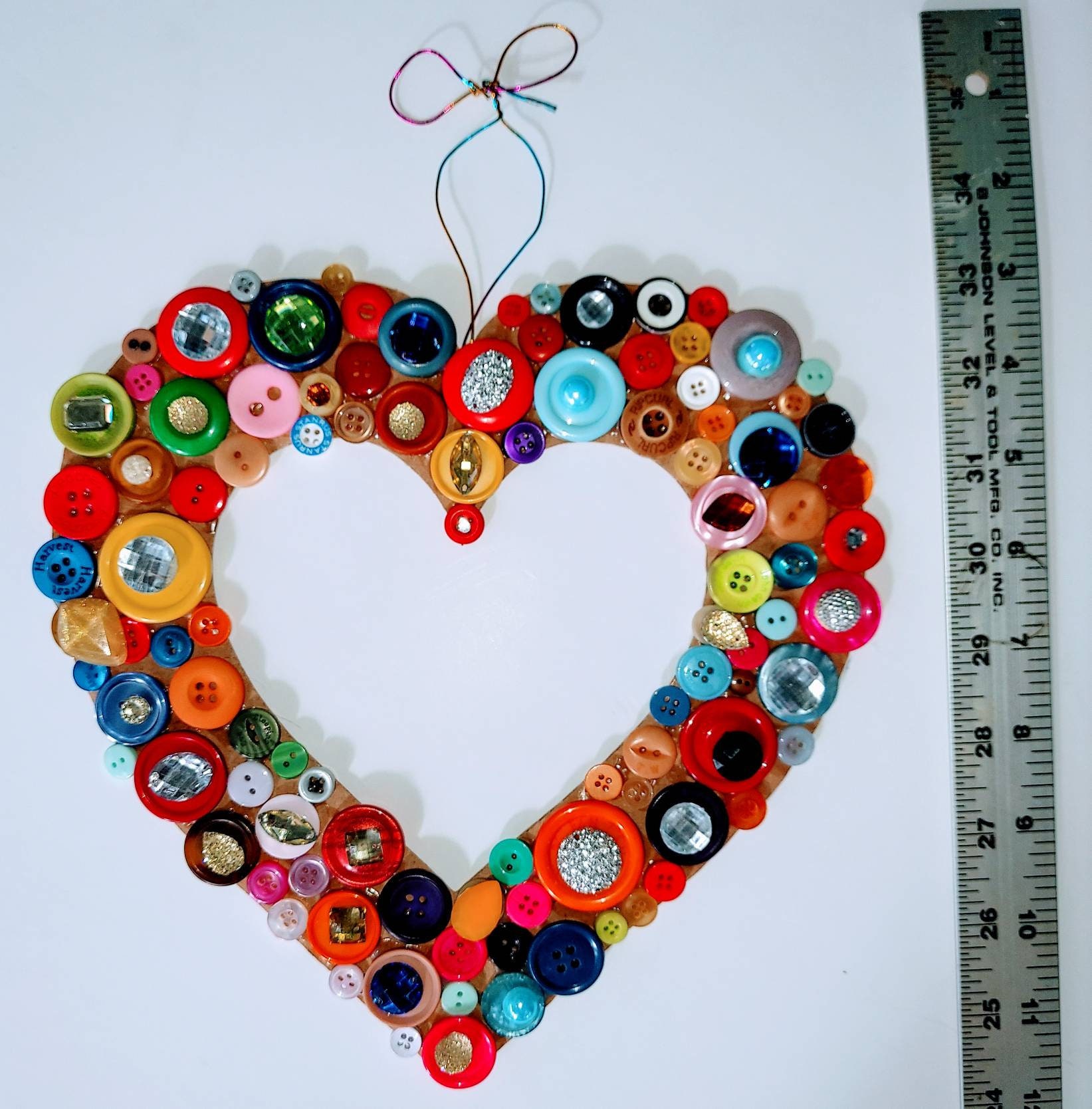 Button Heart Craft Activity, Multicolor Buttons. Easy & Fun to Create ...