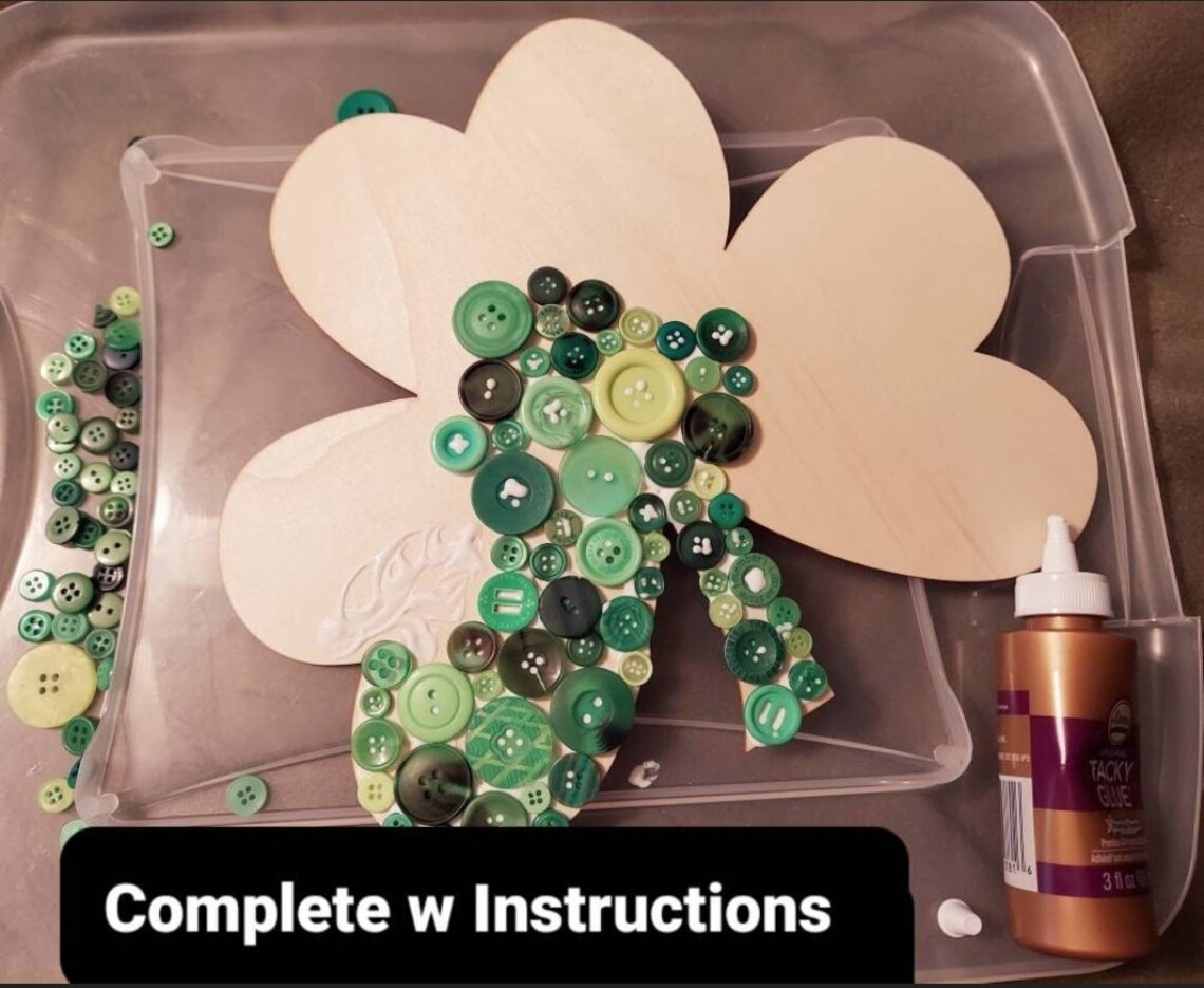 Irish Art Project. Shamrock 7x6, 3 Leaf Clover Irish Craft Kit. Great ...