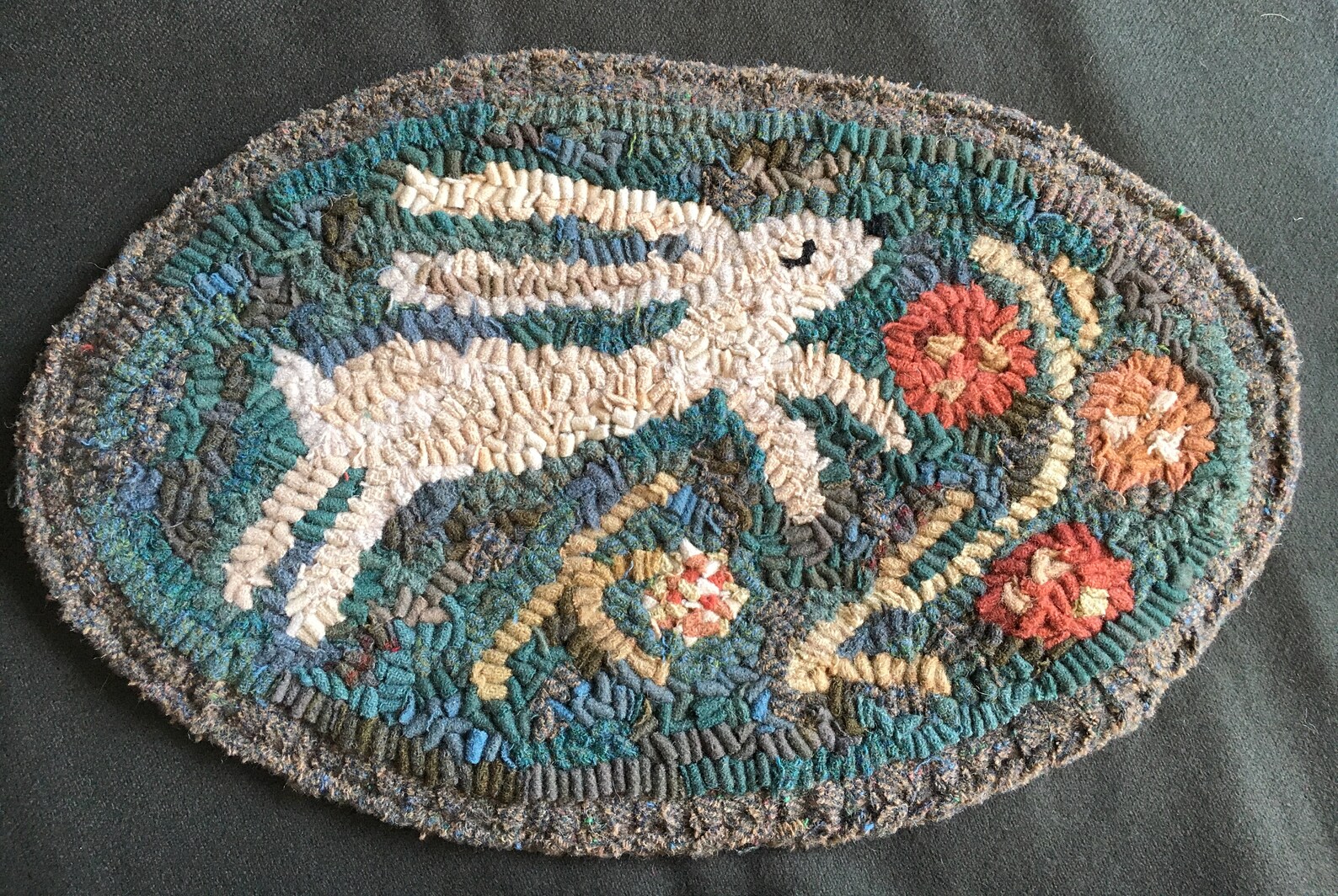 Petite Rabbit PDF Hooked Rug Pattern NorthwestFolkDesign | Etsy