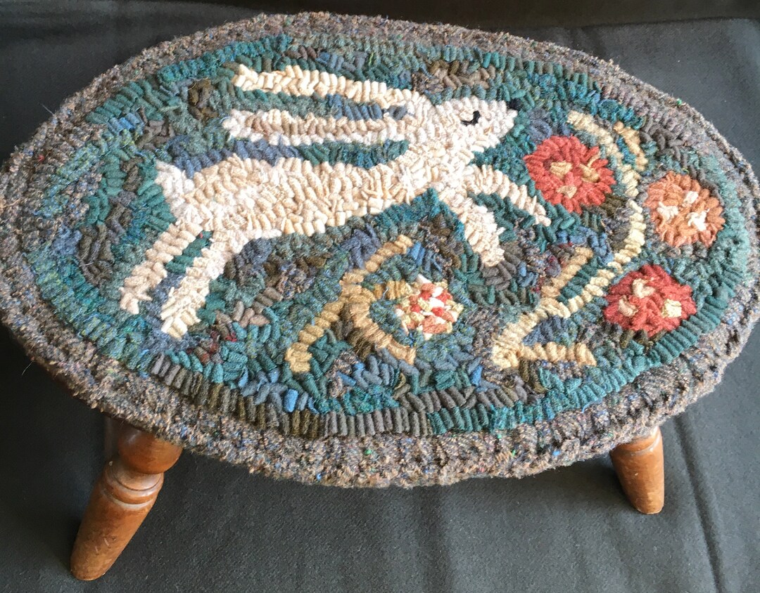 Petite Rabbit PDF Hooked Rug Pattern Northwestfolkdesign Pattern by ...