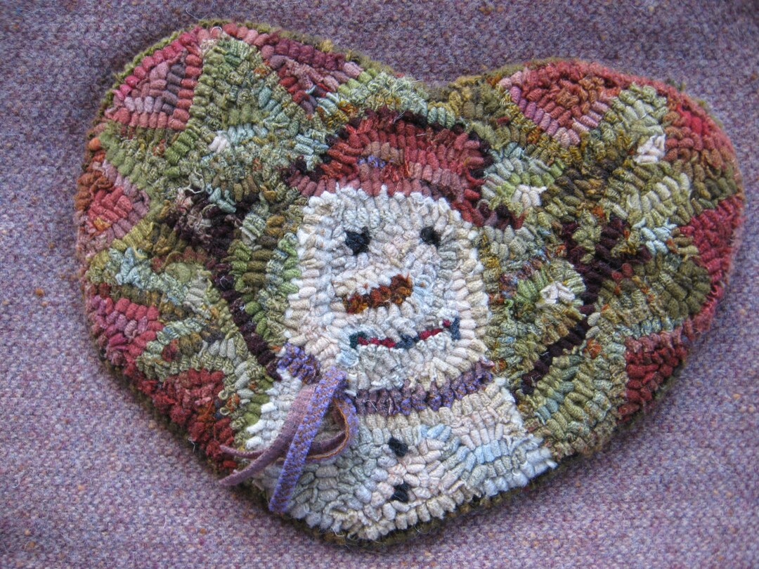 PDF Pattern Dapper Mr. Snowman Northwestfolkdesign Hooked Rug Pattern by Marijo Taylor Rug ...