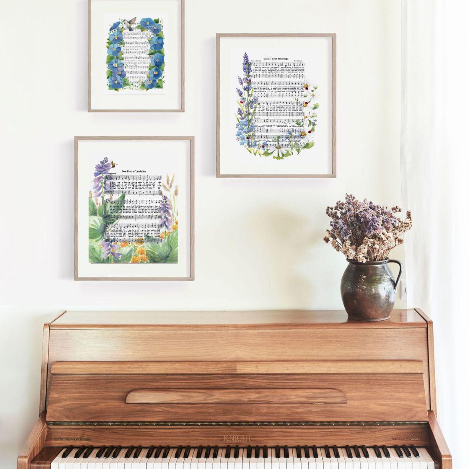 Watercolor Hymn Art Print “count Your Blessings