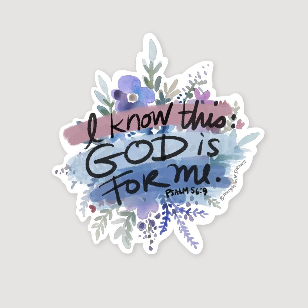 Bible Verse Sticker "god is for Me" Psalm 56:9 Vinyl Encouraging ...
