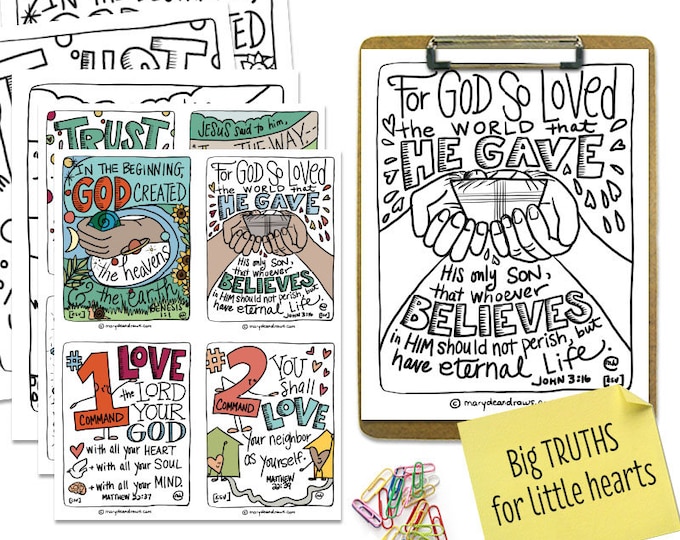 PRINTABLE DIGITAL DOWNLOAD Scripture Bible Verse "big Truths for Little ...