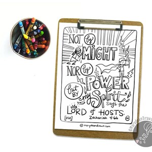 Hand-drawn Bible Verse Coloring Pages Collection From the Marydean ...
