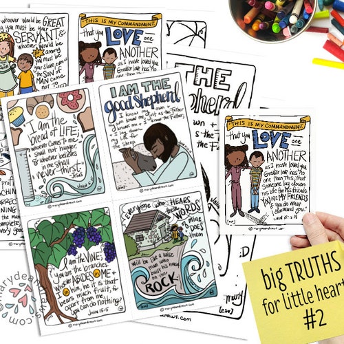 Printable Hand-drawn Big TRUTHS for Little Hearts 2 Bible - Etsy