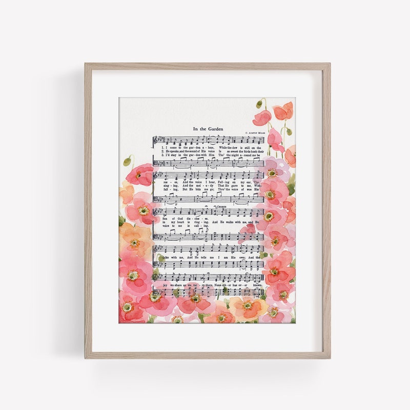 In the Garden Hymn Print - Etsy