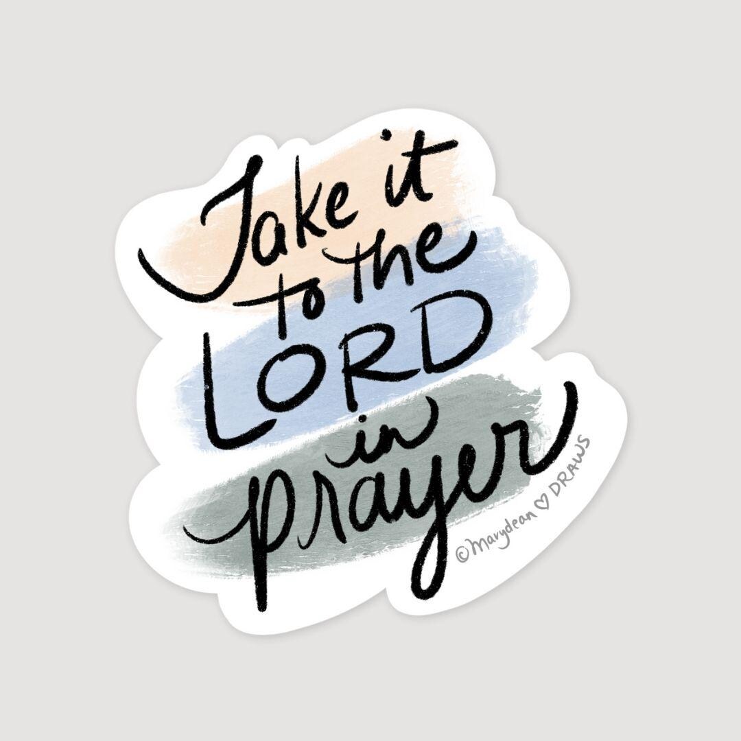 Take It to the Lord in Prayer Vinyl Encouraging Hymn Sticker - Etsy