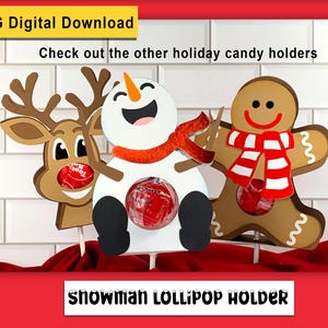 Snowman Lollipop Holder for Holiday Gifts – DIY Christmas Paper Craft ...