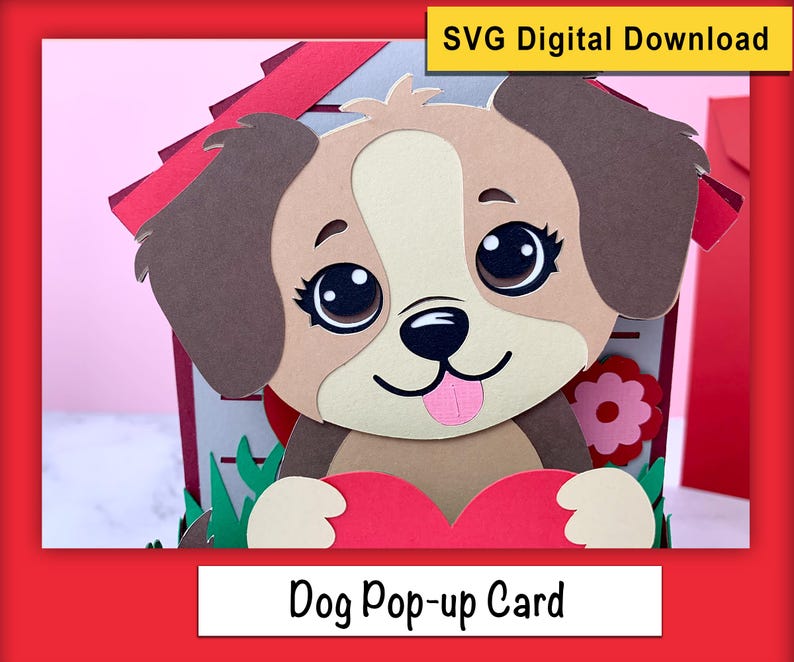 Dog Popup Card SVG - Digital Download for Paper Crafting & Card Making ...