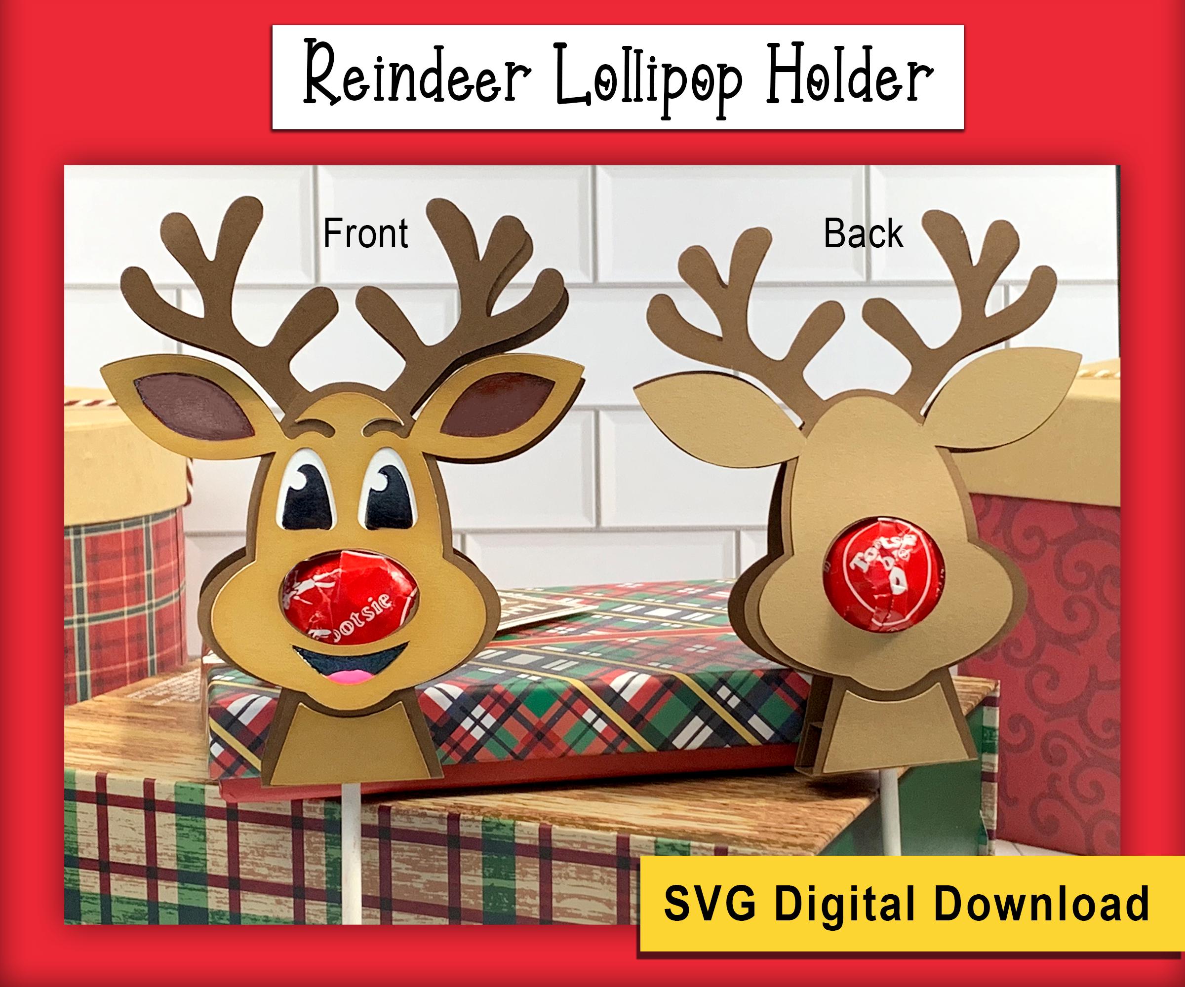 Reindeer Lollipop Holder for Holiday Gifts – DIY Christmas Paper Craft ...
