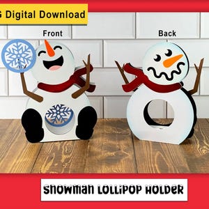Snowman Lollipop Holder for Holiday Gifts – DIY Christmas Paper Craft ...