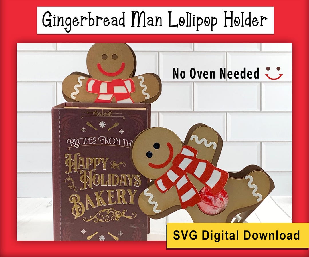 Gingerbread Man Lollipop Holder for Holiday Gifts – DIY Christmas Paper ...
