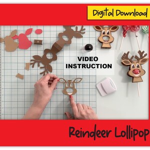 Reindeer Lollipop Holder for Holiday Gifts – DIY Christmas Paper Craft ...