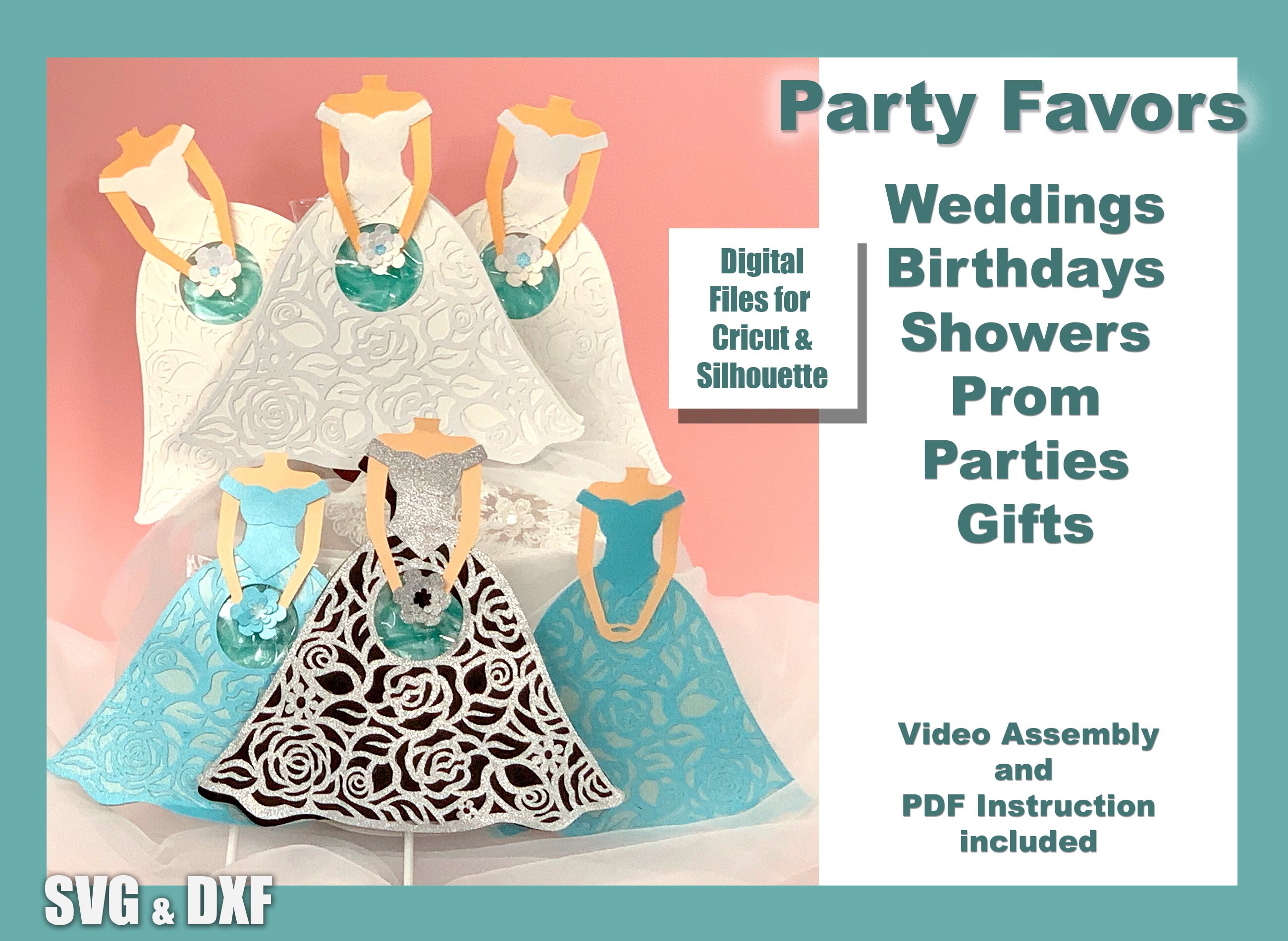 Wedding Bridal Lollipop Party Favors SVG Digital Files: Bride, Birthday ...