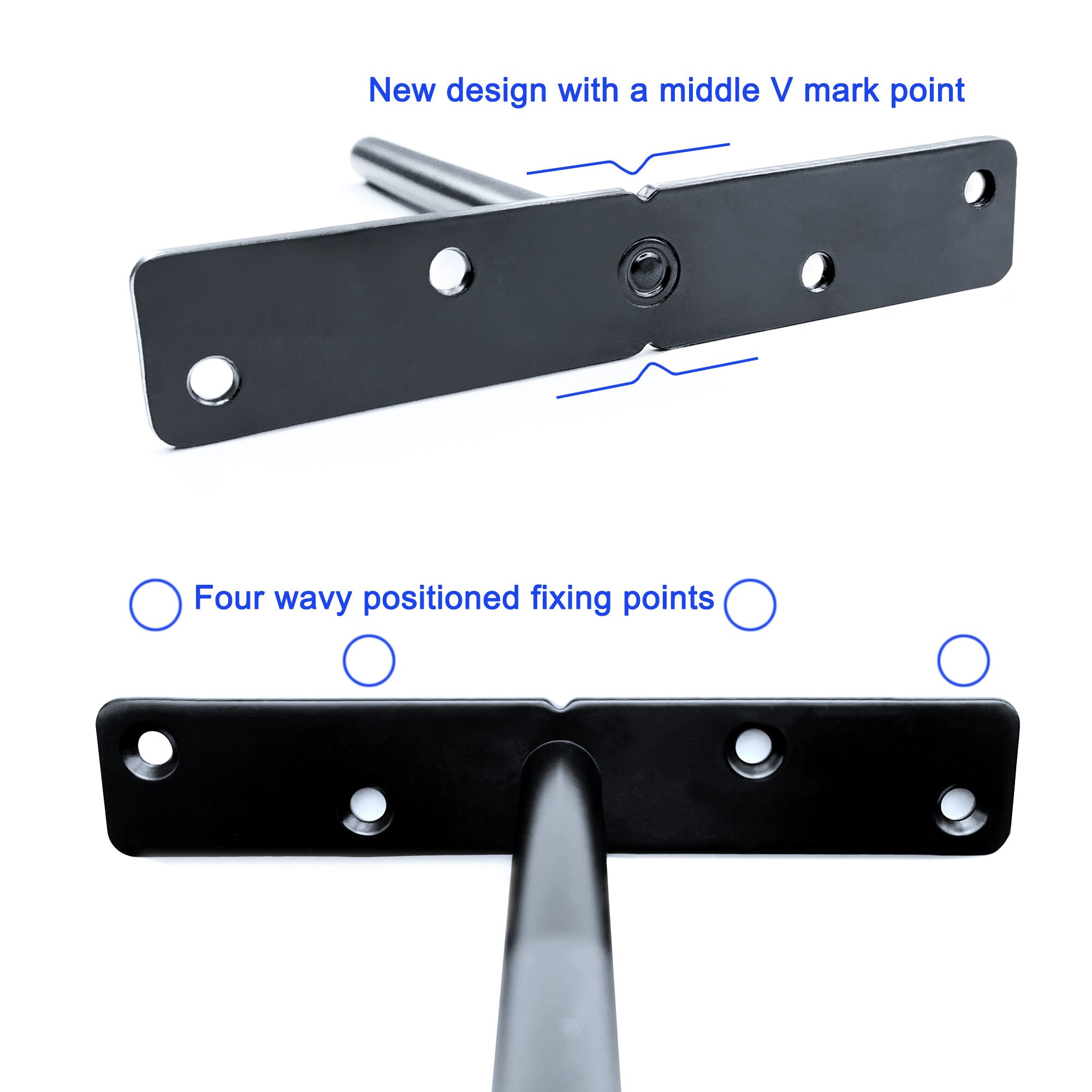 4 X Premium Heavy Duty Floating Shelf Brackets - Solid Steel Wall ...