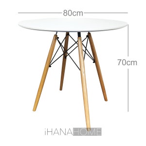 Round Dining Table Modern Design 60 or 80cm for Flat Appartment Lounge ...