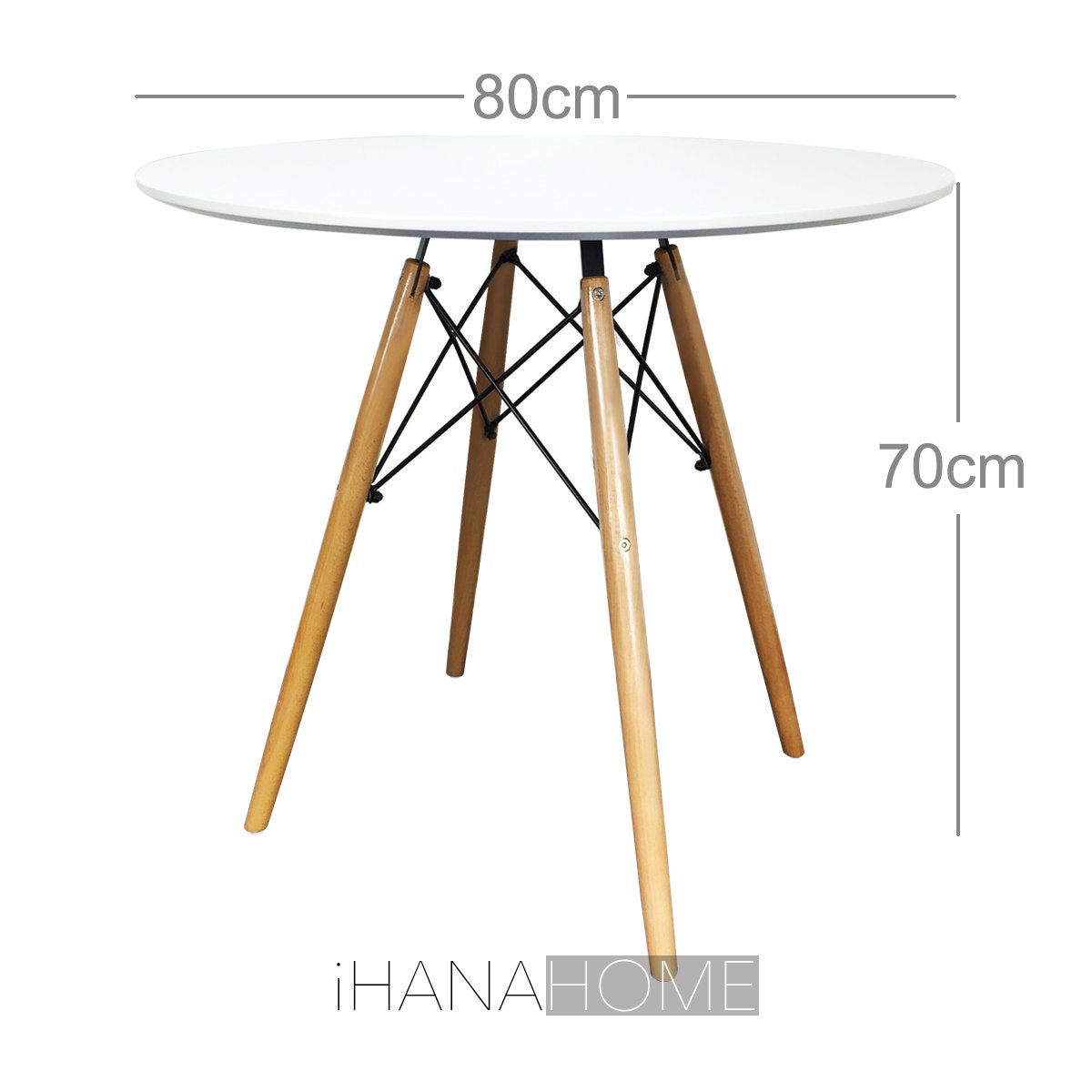 Round Dining Table Modern Design 60 or 80cm for Flat Appartment Lounge ...