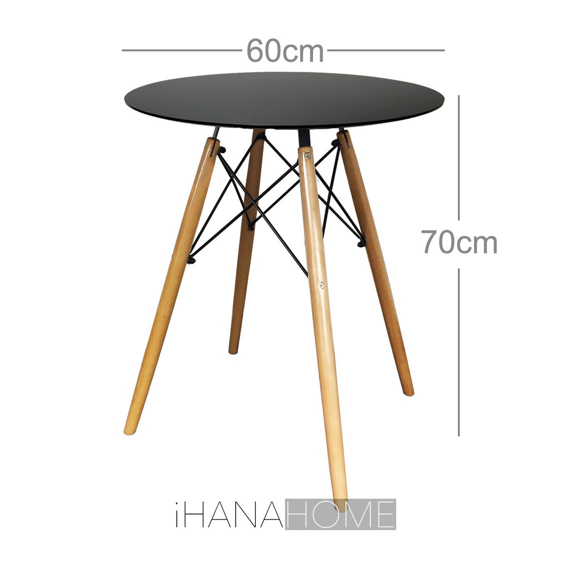 Round Dining Table Modern Design 60 or 80cm for Flat Appartment Lounge ...