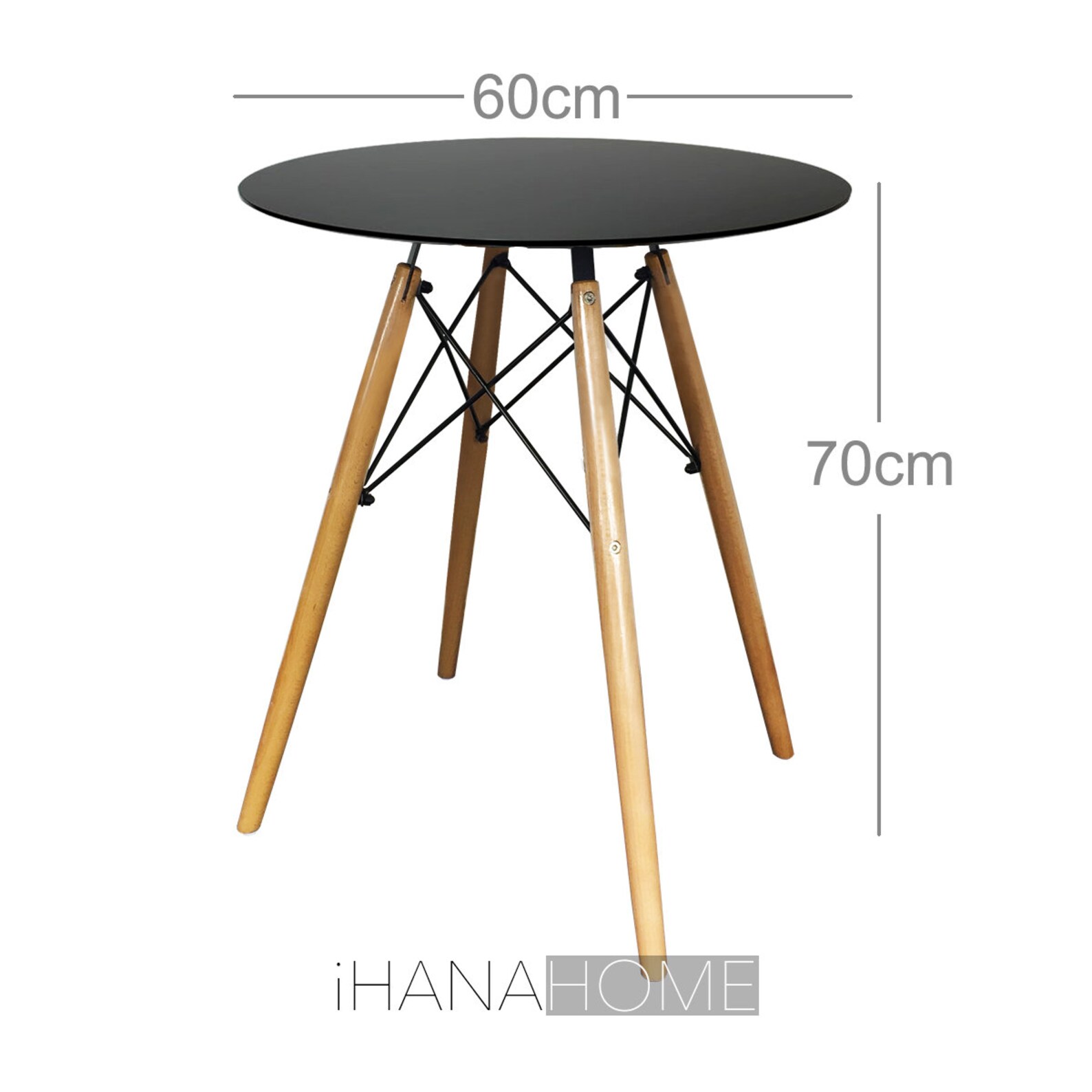 Round Dining Table Modern Design 60 or 80cm for Flat Appartment Lounge ...