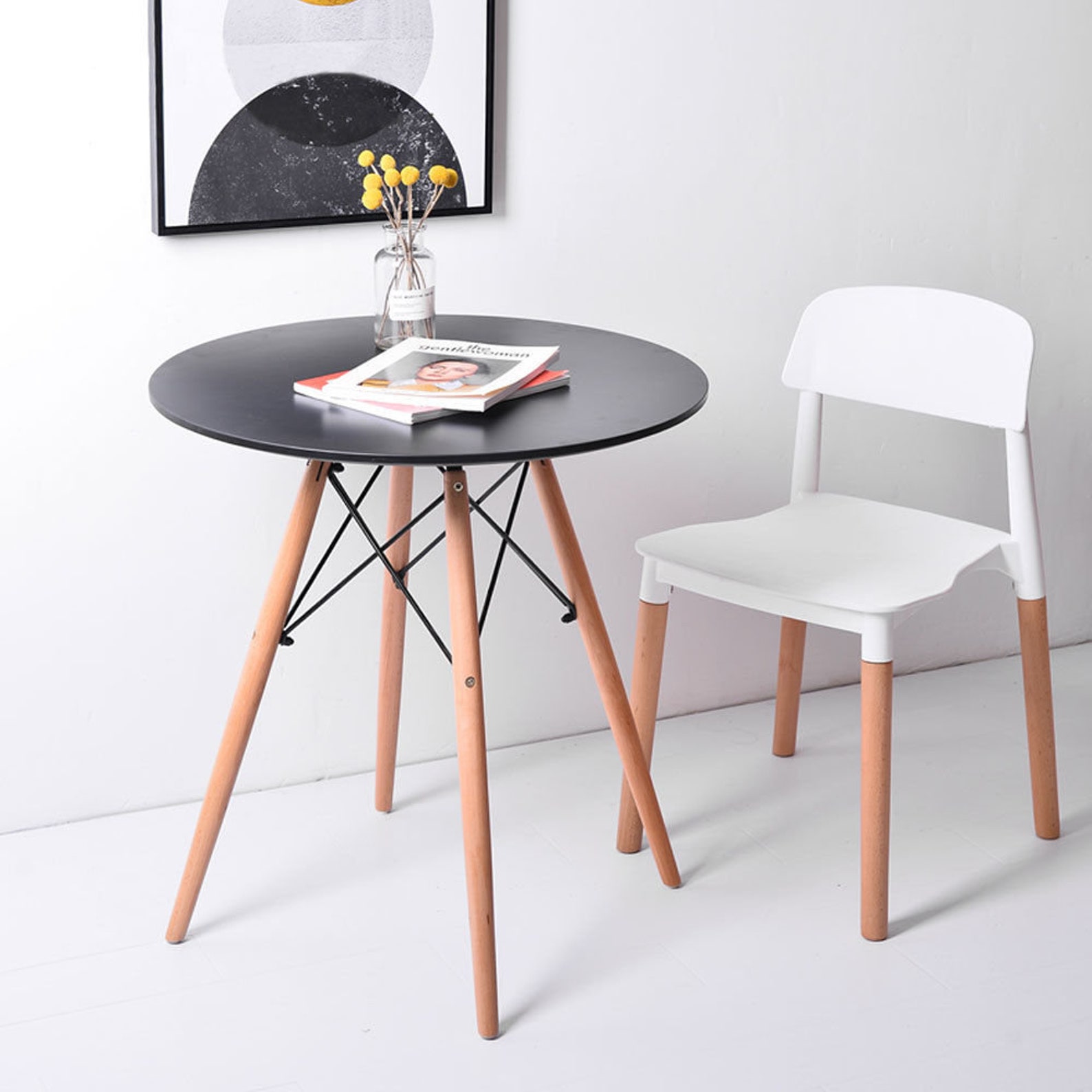 Round Dining Table Modern Design 60 or 80cm for Flat - Etsy UK
