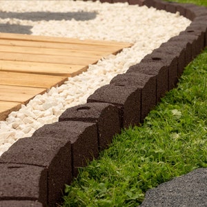 Flexible Garden Edging 1.2m - Lawn Edging - Stone Style Garden Border ...