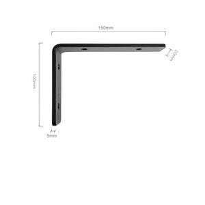 Heavy Duty Black Shelf Brackets – L Shape Angle Brackets for Shelves ...