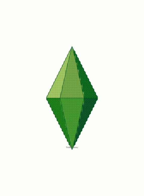 The Sims Plumbbob Cross Stitch Pattern - Etsy