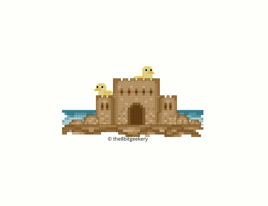 Ducks in Sand Castle Cross Stitch Pattern - Etsy