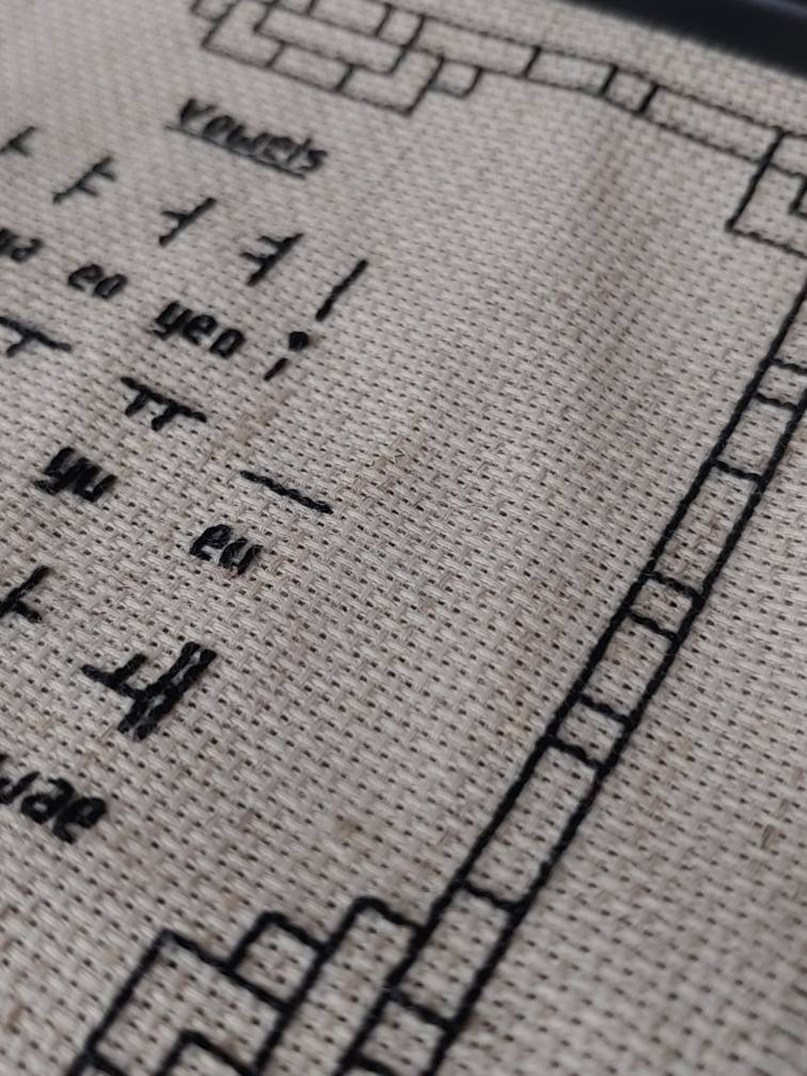 Traditional Hangeul Cross Stitch Pattern - Etsy